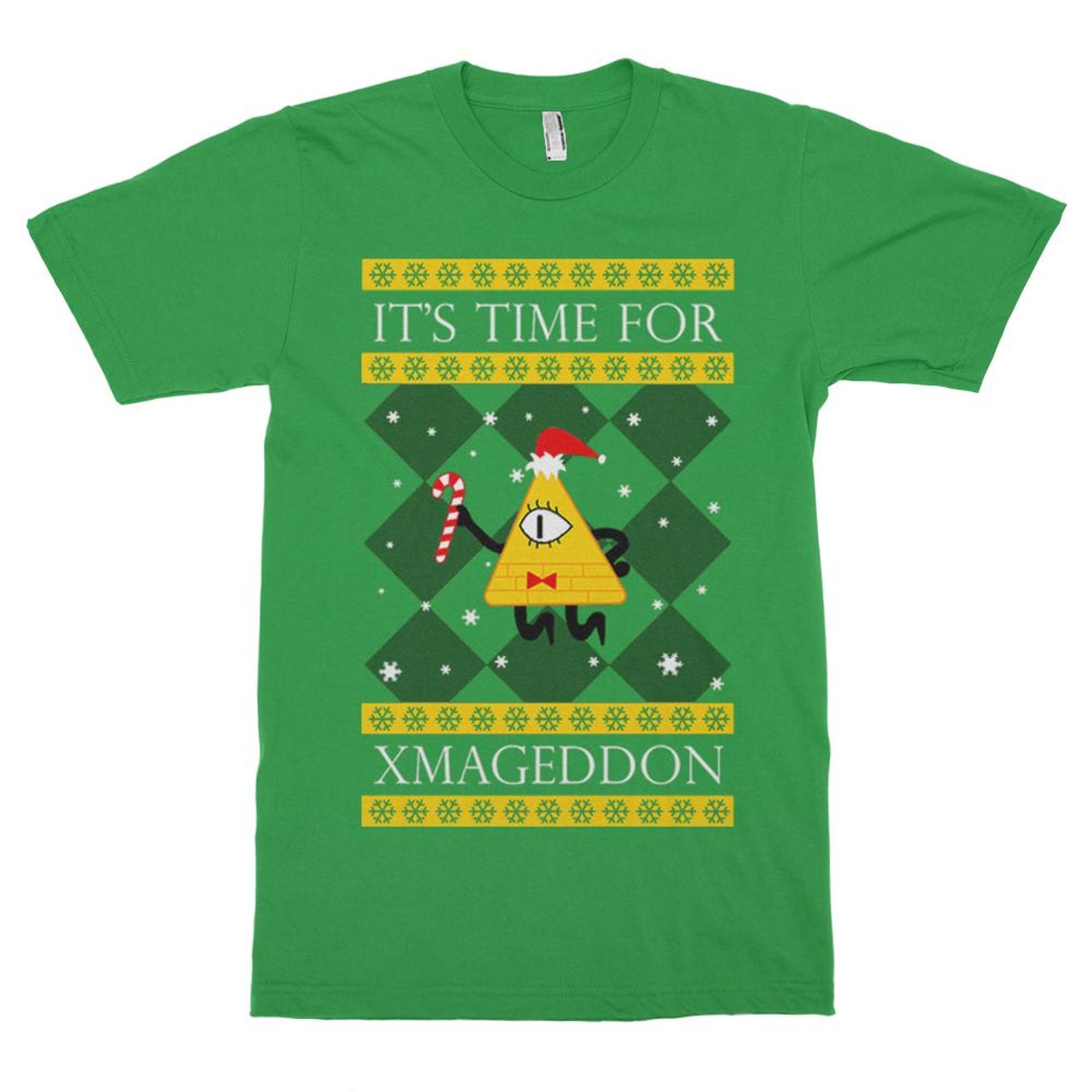 Gravity Falls Bill Cipher Christmas T-shirt, Cool X-mas Shirt, Men's ...