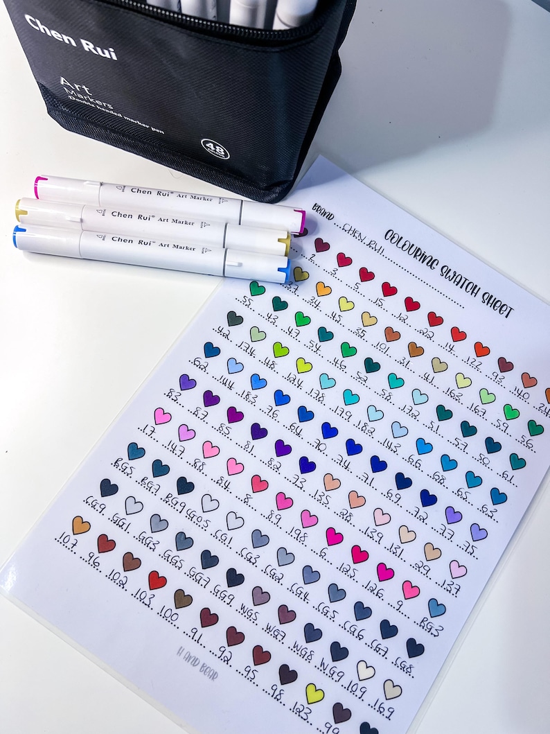 Generic Colour Swatch Sheet 120 Markers (touchnew, Sanjoki, Chen Rui ...
