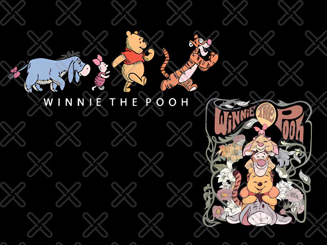 Retro Winnie the Pooh Png, Pooh and Friends Png, Disney Pooh Png, Pooh ...