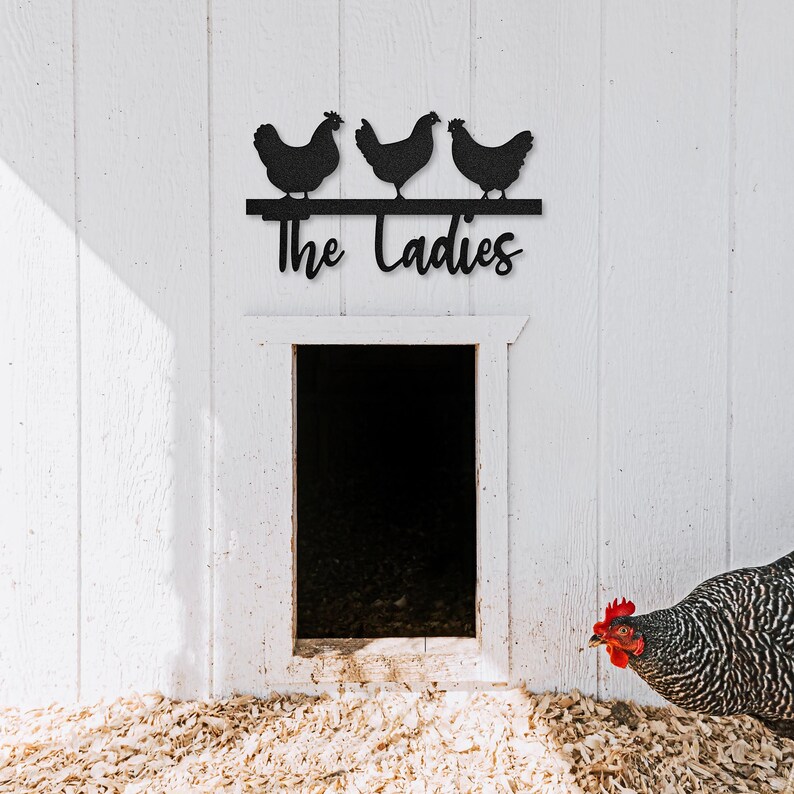The Ladies Chicken Coop Metal Sign, Hen House Sign, Barn Decor, Chicken ...