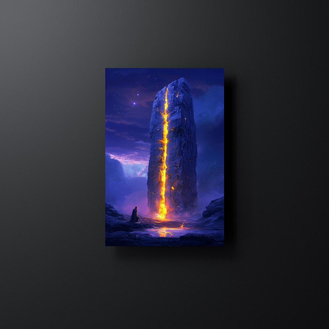 Haunting Cloaked Statue Poster - Surreal Dark Art - Museum-quality ...