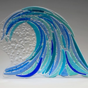 Beach Wave Stained Glass Window Panel - Etsy