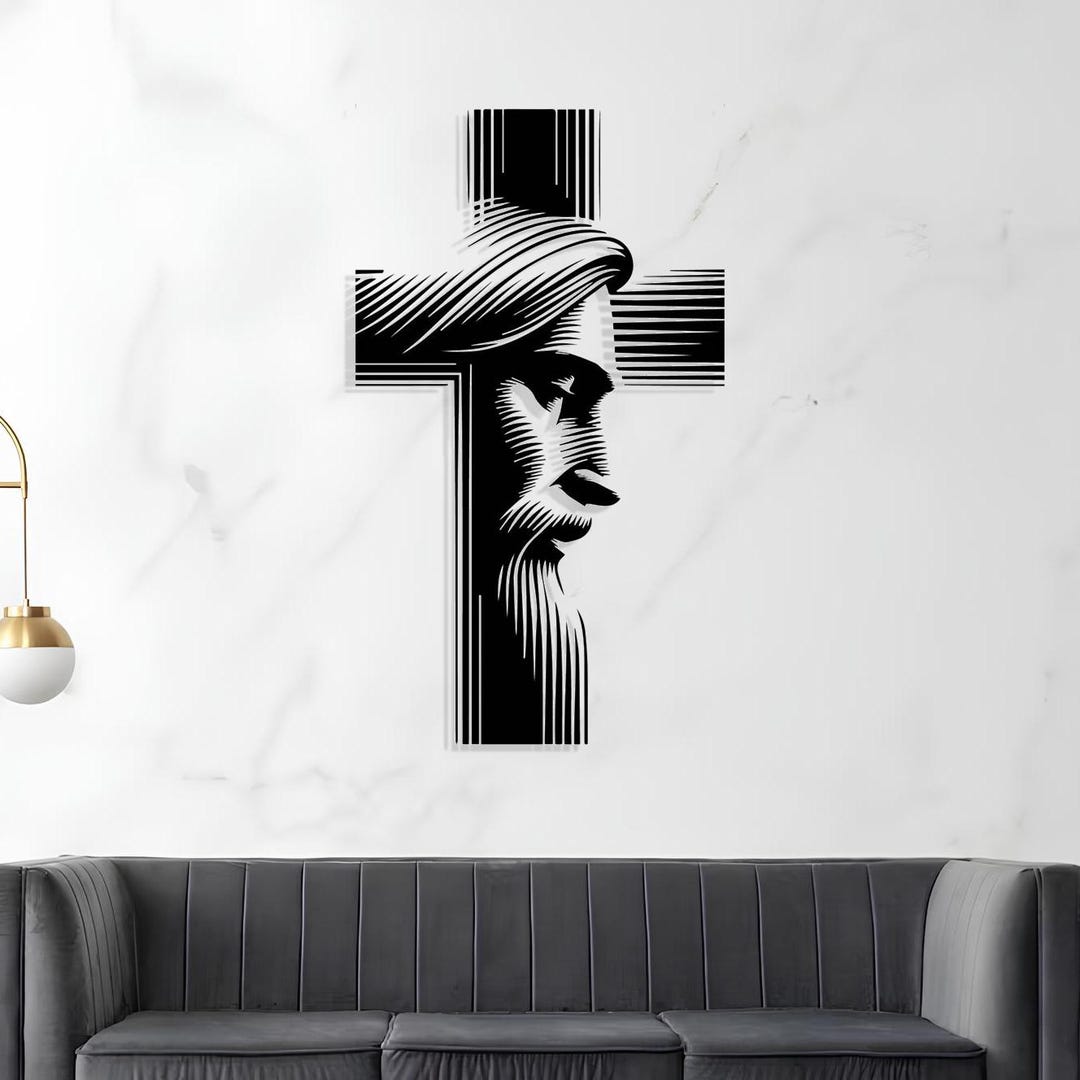 Jesus Metal Wall Art, Home Decor and Gifts, Christian Line Art ...