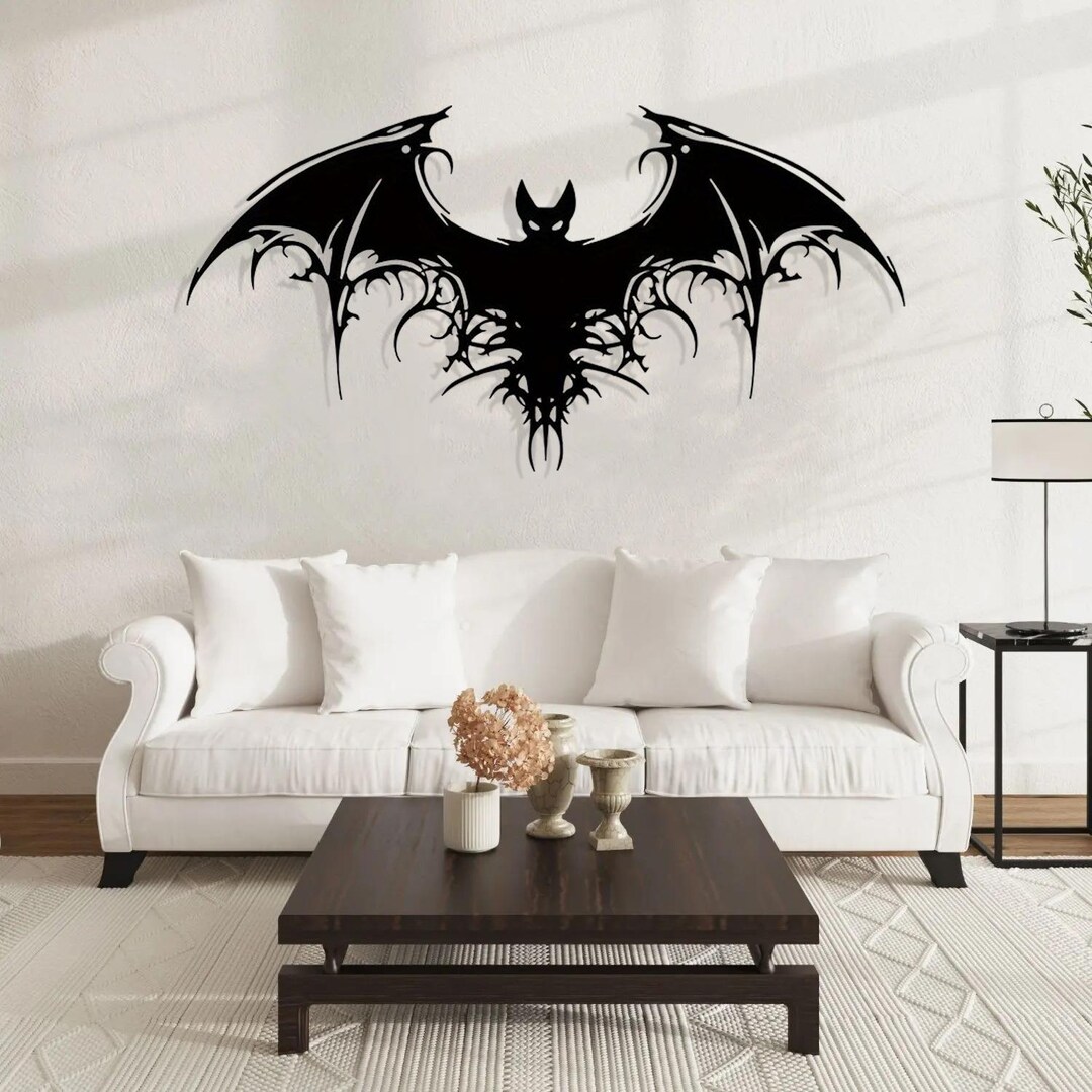 Bat Metal Wall Decor, Gothic Home Decor, Bat Wall Art,victorian Gothic ...