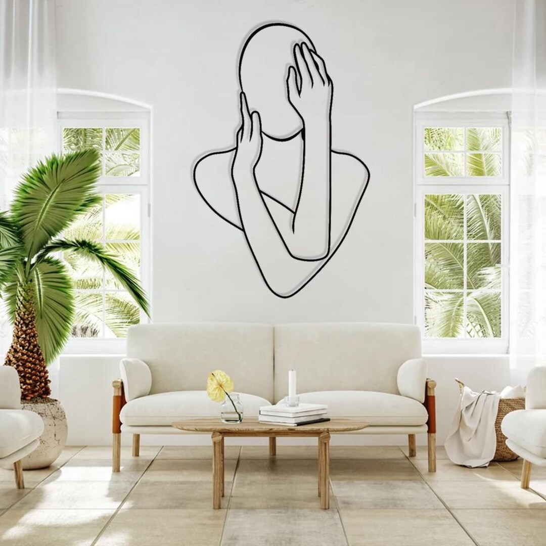 Line Art Metal Wall Decor,set of Line Art Human Figures,beautiful Line ...