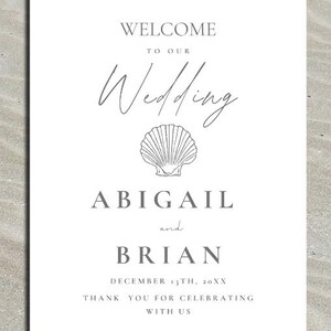Classic Shell Wedding Signs - Etsy