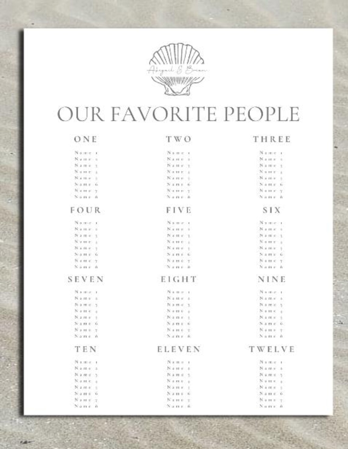 Classic Shell Wedding Signs - Etsy