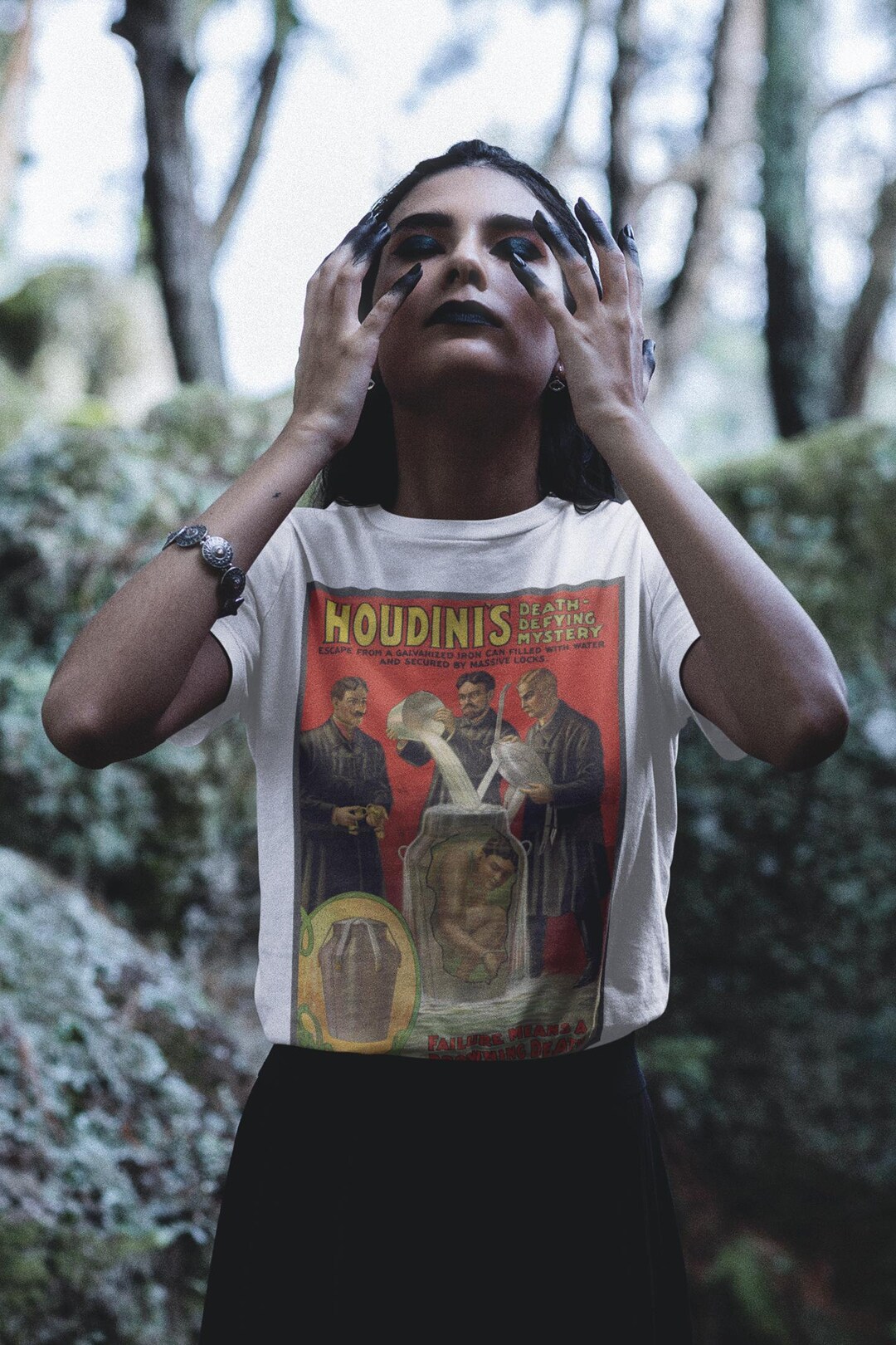 Vintage Houdini T-shirt: Death-defying Water Can Illusion, Magic Poster ...
