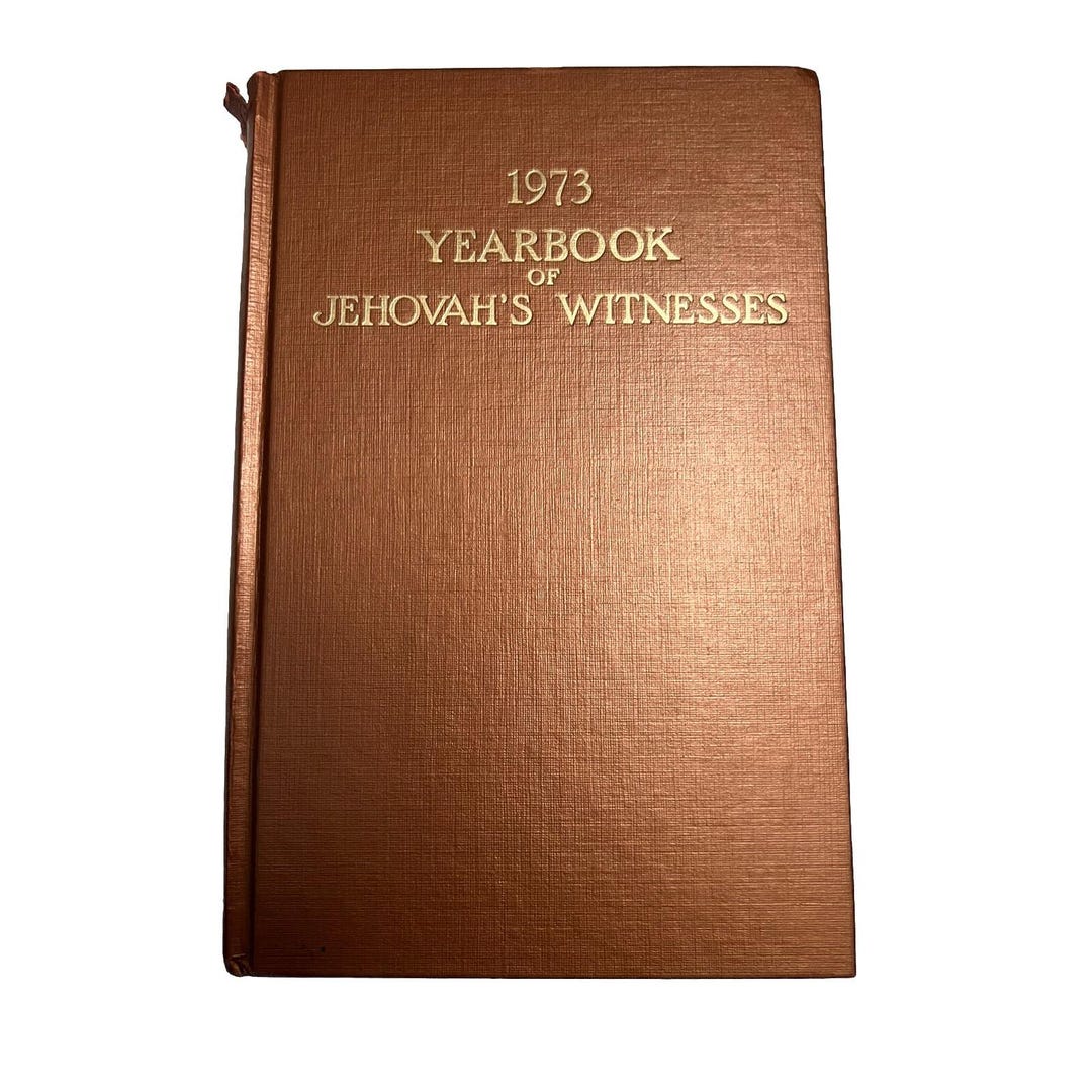 1973 Yearbook of Jehovah's Witnesses Watchtower IBSA HC Original - Etsy