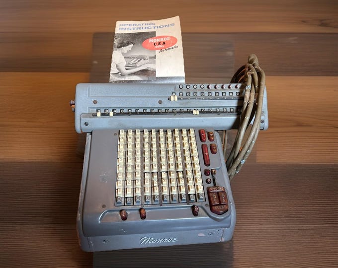 Vintage Monroe Model L Adding Machine Calculating Portable Manual - Etsy