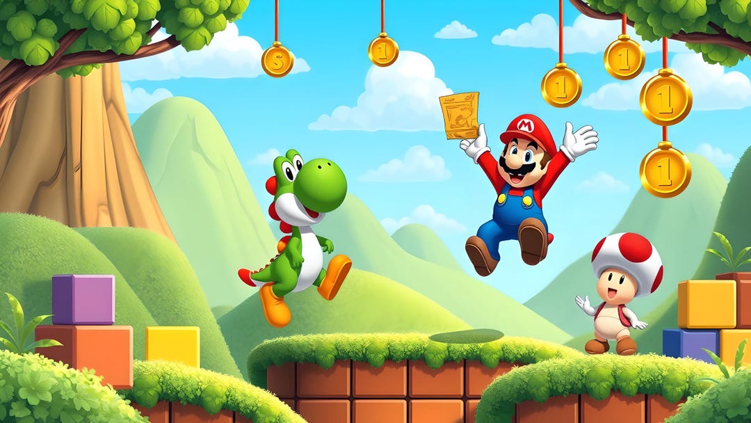 Custom Mario Toad and Yoshi Stitched MTG Playmat Compatible With Magic ...