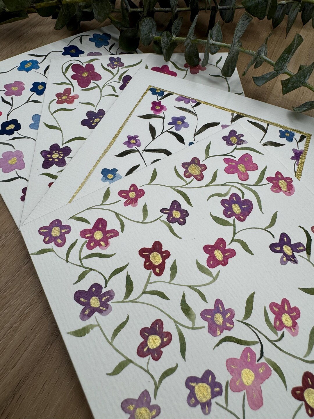 Watercolor Original Note Cards (hand-painted) - Etsy