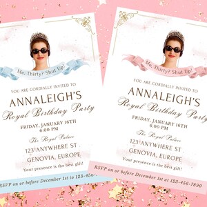 Princess Diaries Birthday Invitation | 30th | Adult Birthday ...