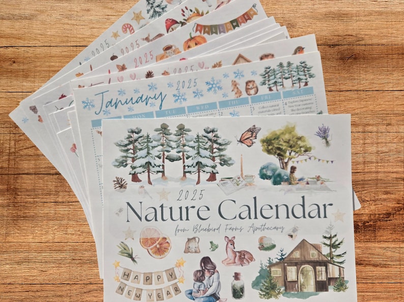 2025 Nature Calendar Printable | Christmas | School | Homeschool ...