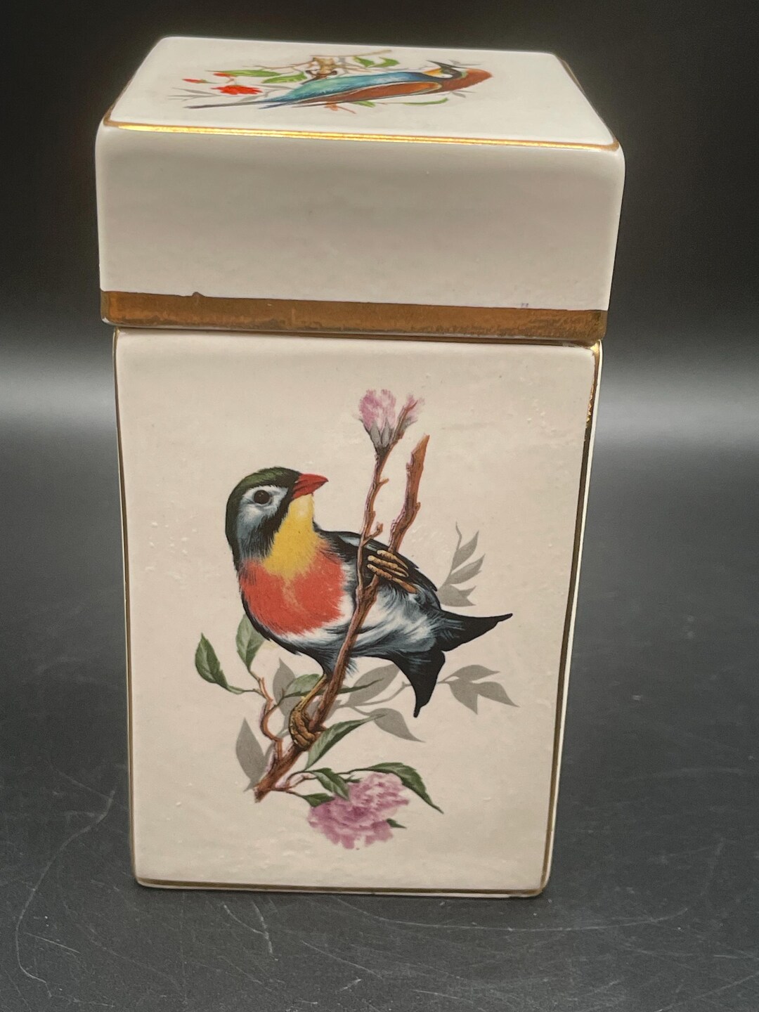 Vtg Rare CARLTON WARE England Trinket Vanity Box BIRDS - Etsy