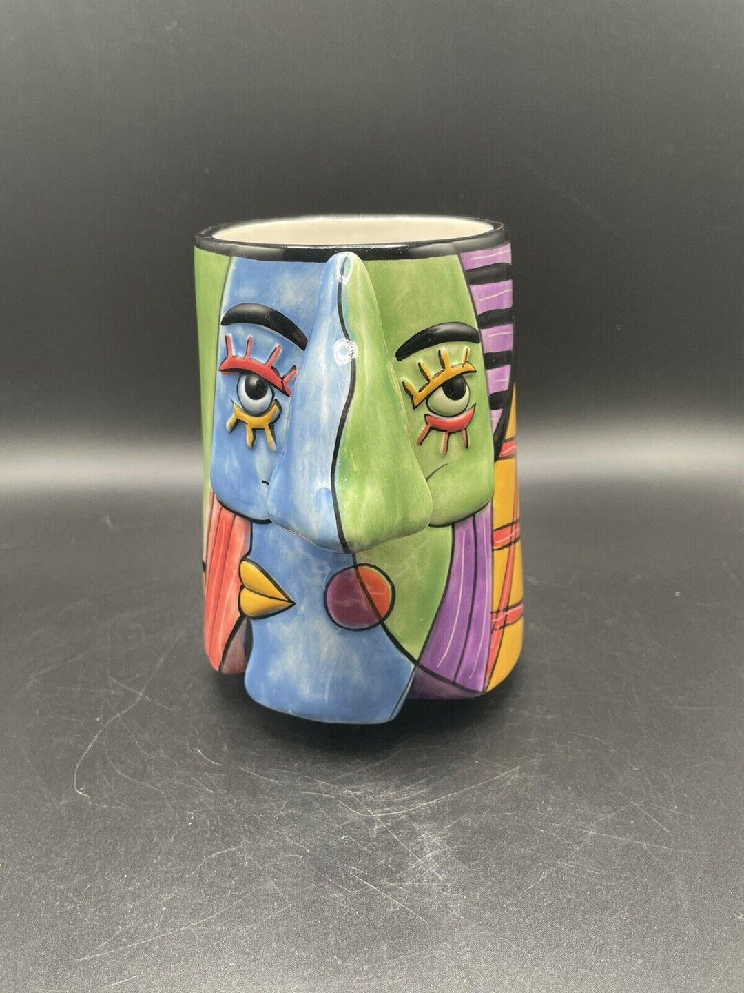 Muzeum Museum Ceramic Cup Mug Coffee Tea Big Nose Colorful Face Man ...