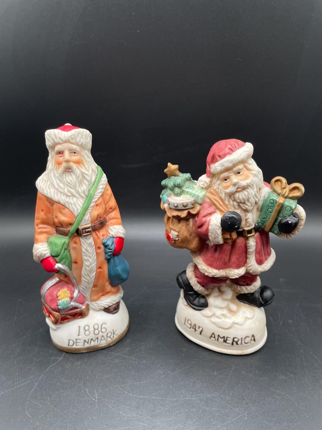 Antique Santas Around the World 1947 America, 1886 Denmark - Etsy