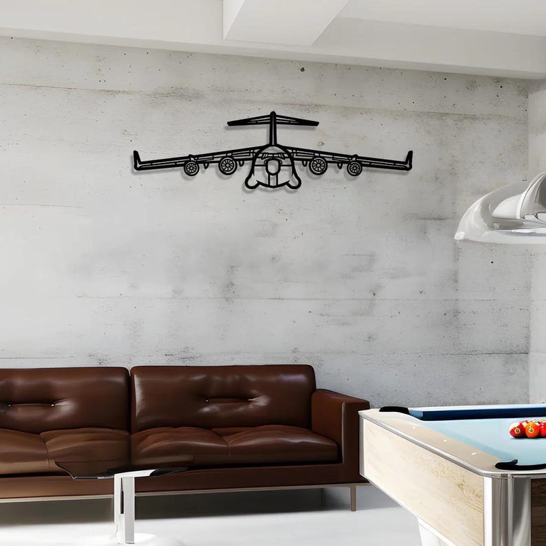 Aircraft C17 Decor Metal Wall Art Military Aviation Decor, USAF Gift ...