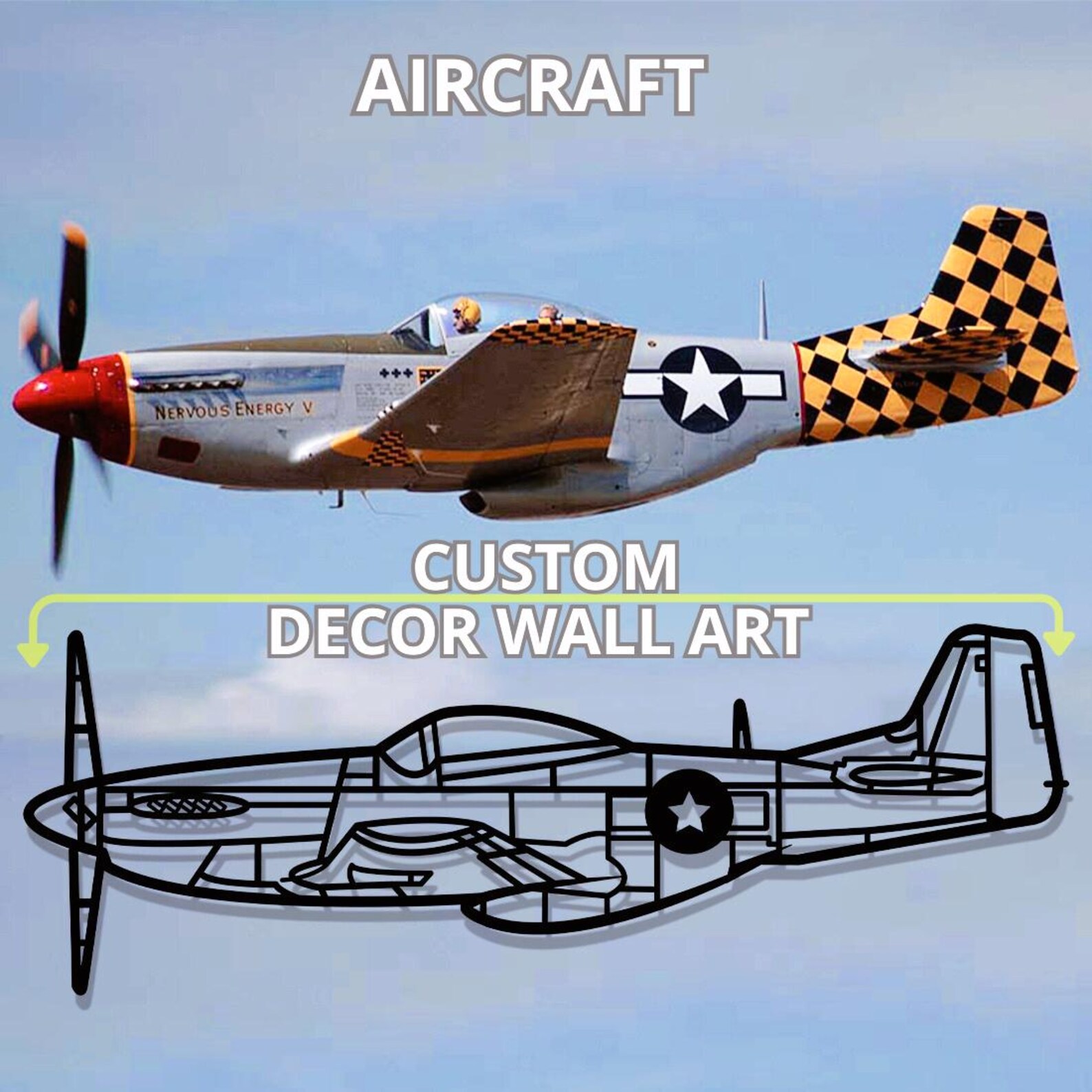 Custom Metal Airplane Sign, Personalized Pilot Gift for Him, Wall Art ...