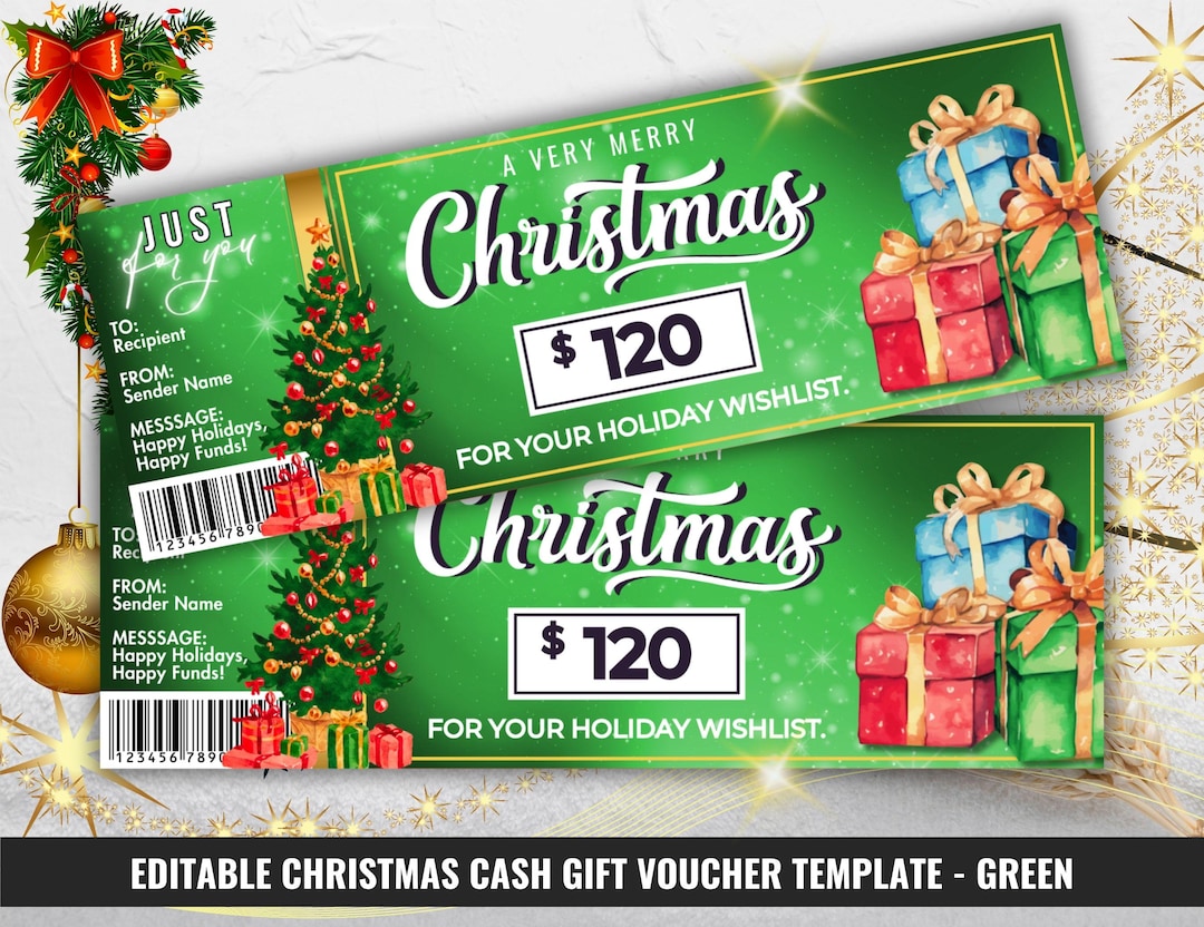 Christmas Cheque Voucher, Cash Gift Coupon, Fake Bank Check Certificate ...