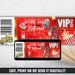 Movie Night VIP Ticket Invitation, Cinema Birthday Party Invite, Red ...