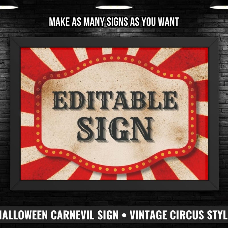 Haunted Carnival Template - Etsy