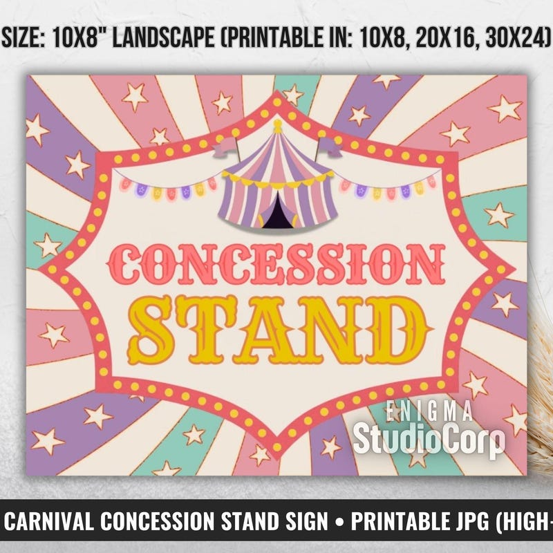 Concession Stand Sign - Etsy