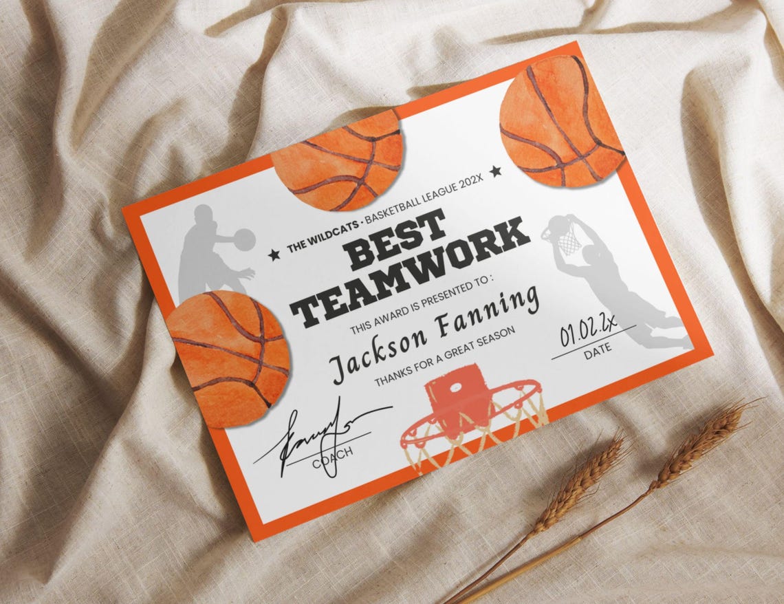 Basketball Award Certificates Bundle, End of Season Team Sports Awards ...