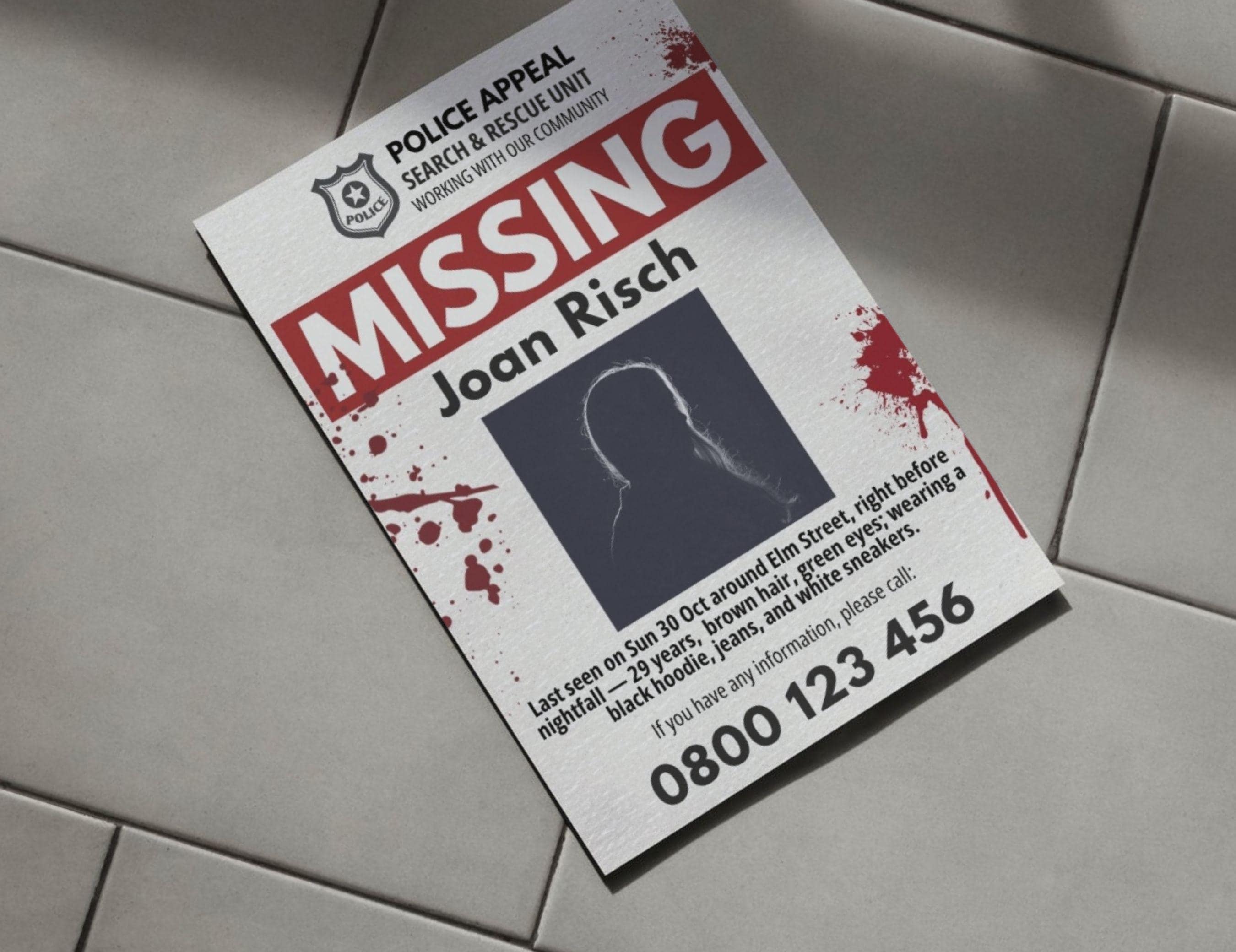 Editable Halloween Missing Poster, Spooky Party Sign, Scary Party Decor ...