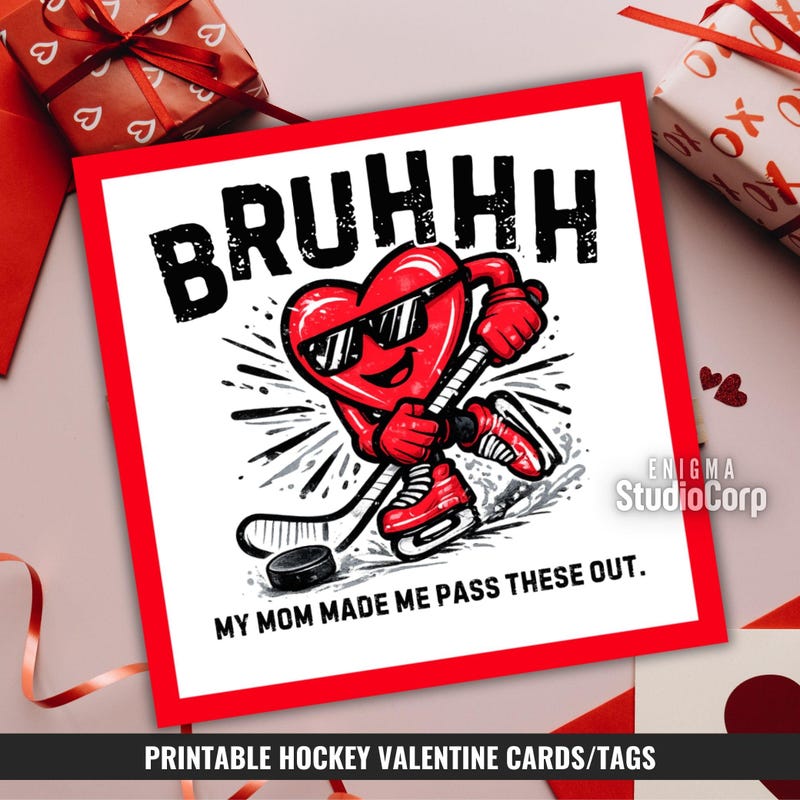 Cartoon Valentine Day Card - Etsy