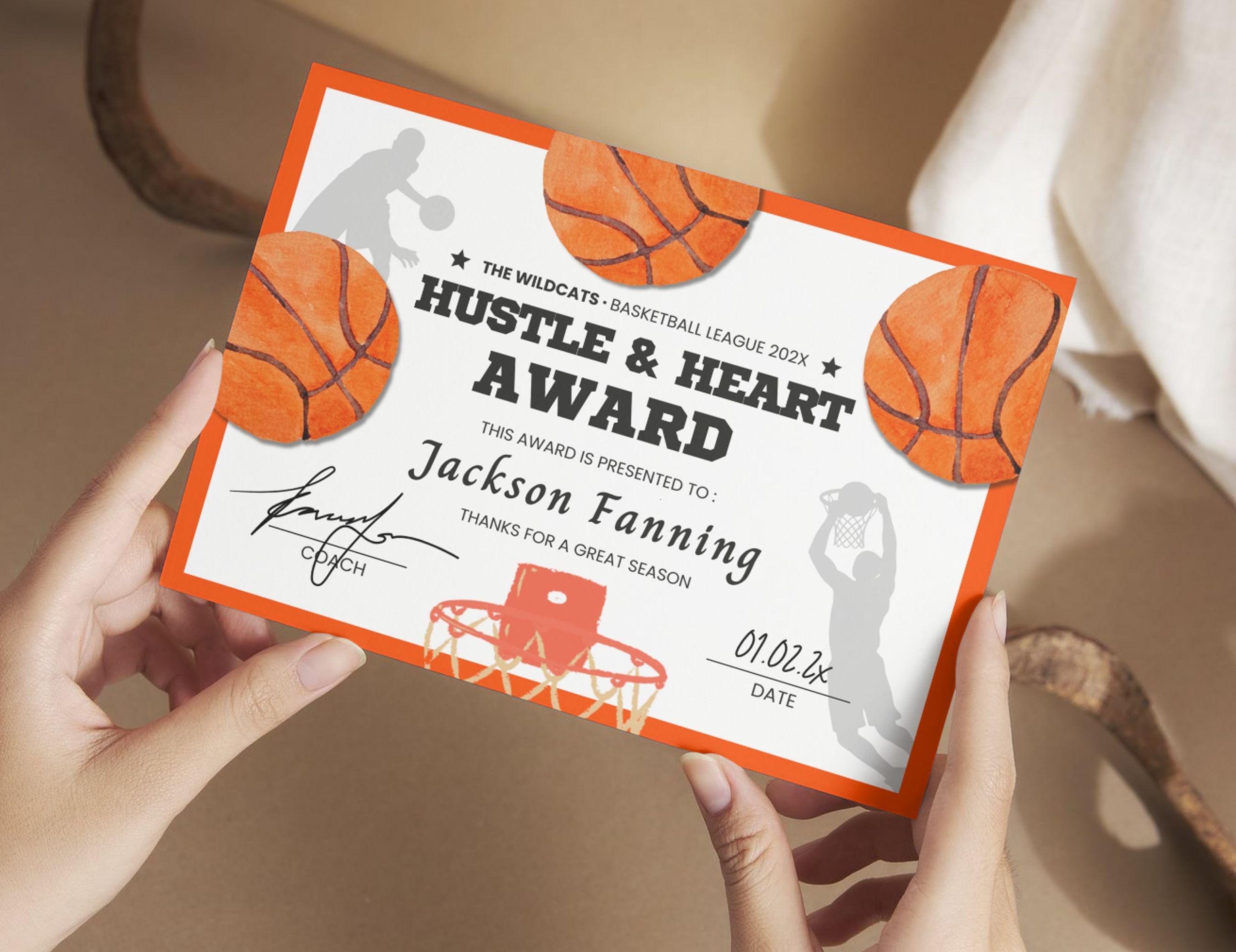 Basketball Award Certificates Bundle, End of Season Team Sports Awards ...