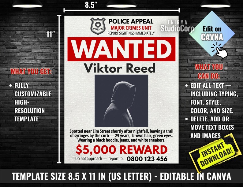 Editable Halloween Wanted Poster, Printable Spooky Party Sign, Scary ...