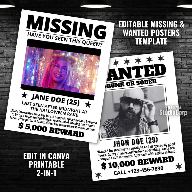 Funny Missing Person Poster - Etsy