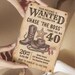 Editable Wanted Poster Birthday Invitation, Western Hoedown Cowboy ...