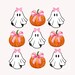 Halloween Coquette PNG Pink Ghost and Pumpkin With Bows Instant ...