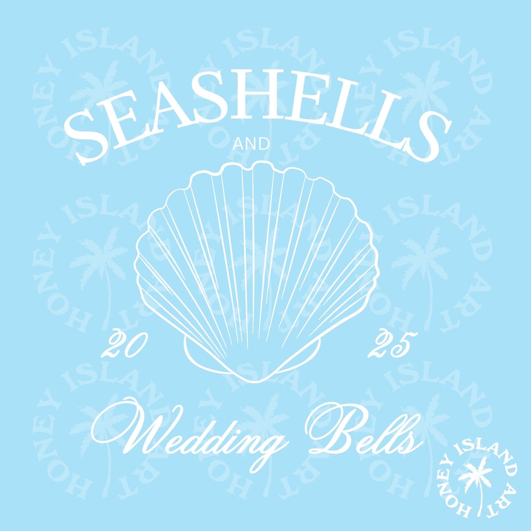 Bachelorette Party Decor PNG, Seashells and Wedding Bells Bachelorette ...