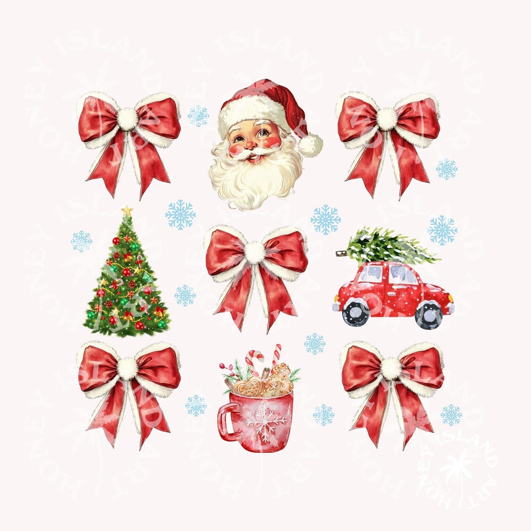 Coquette Christmas Png, Coquette Bow Png, Christmas Tree Png, Retro ...