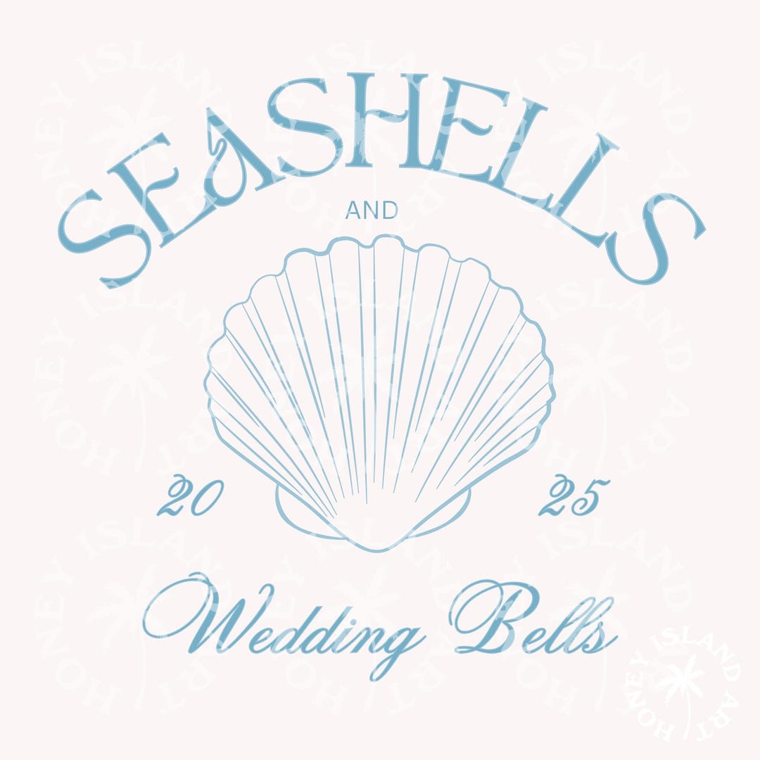 Bachelorette Party Decor PNG, Seashells and Wedding Bells Bachelorette ...