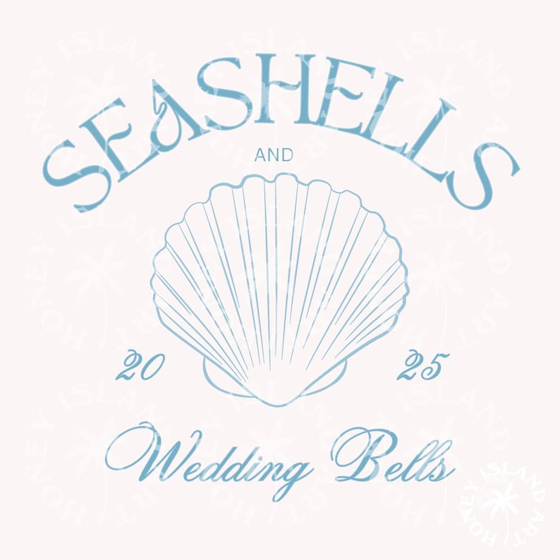 Bachelorette Party Decor PNG, Seashells and Wedding Bells Bachelorette ...