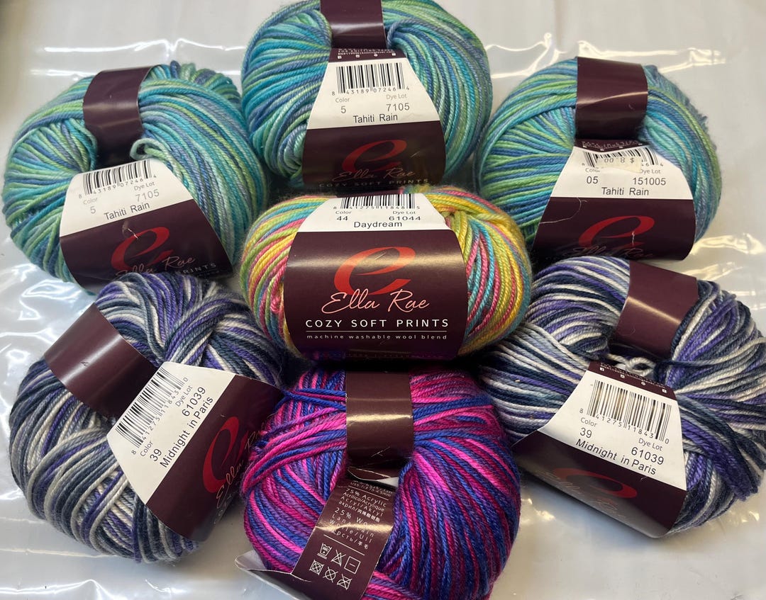 Ella Rae Cozy Soft Prints Lot- Ella Rae Yarn - Etsy