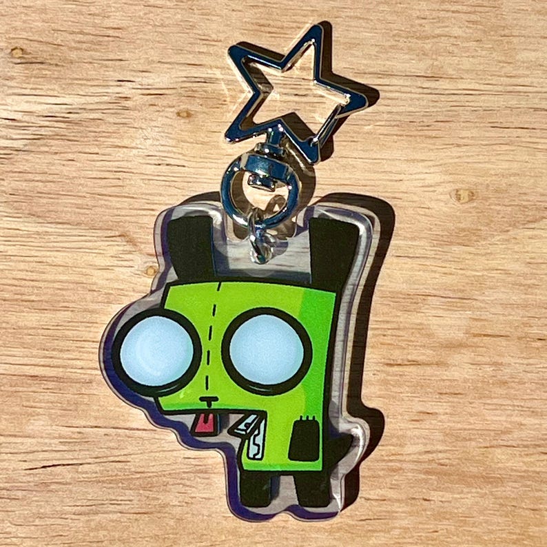 Invader Zim Gir Keychain - Etsy