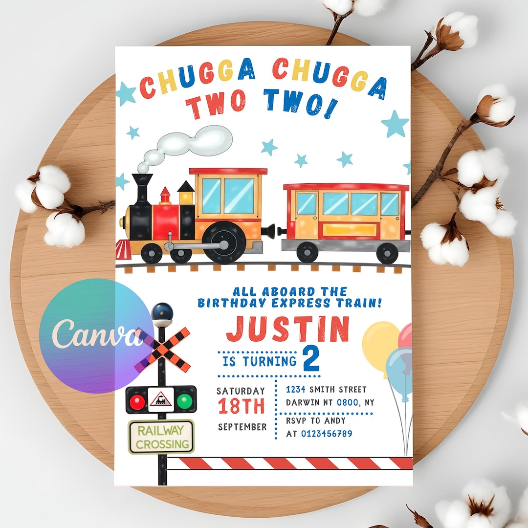 All Aboard for a Train-tastic 2nd Birthday Party! Get Your Printable ...