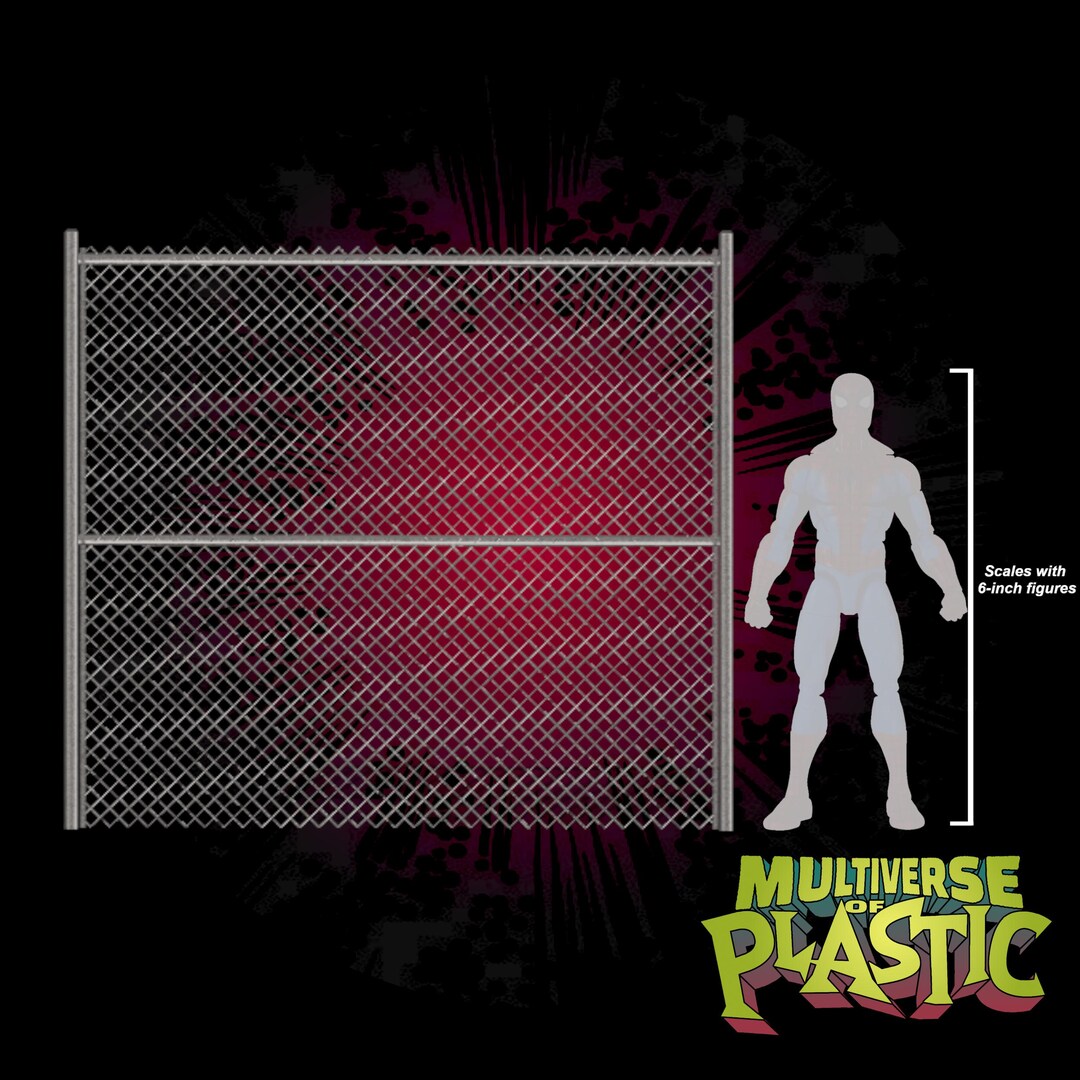 PRE-ORDER: Chainlink Fence 3D Printed Diorama Accessory for 6 Inch ...