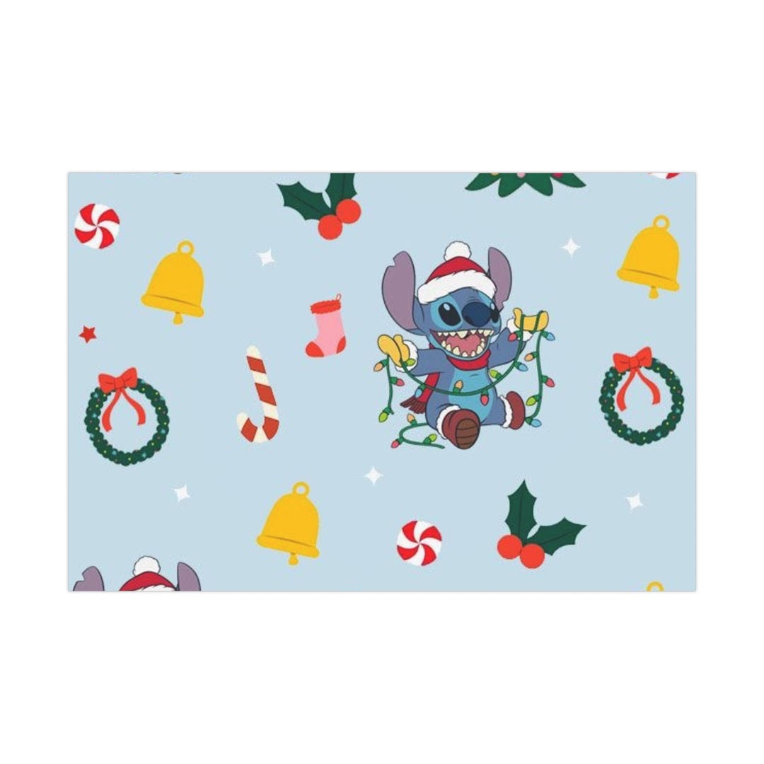 Disney Christmas Wrapping Paper, Stitch Christma, Lilo and Stitch ...