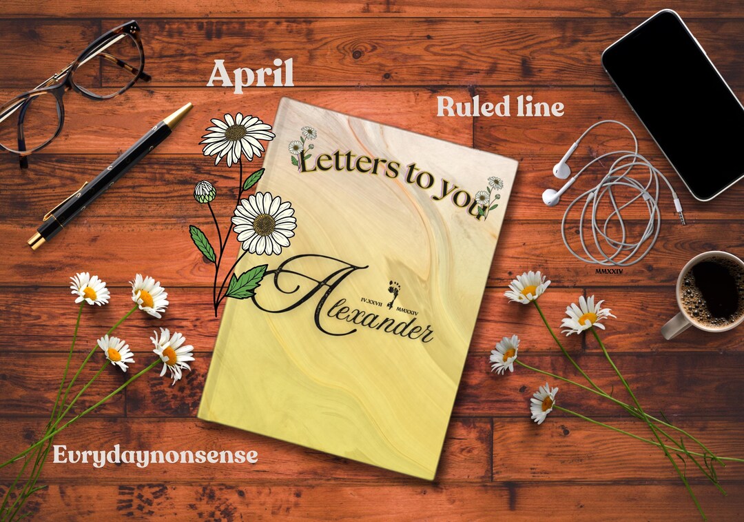 April's Daisy-letters to You-personalized Baby Book-custom Name and ...
