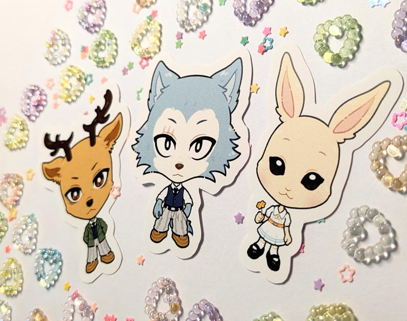 Beastars Stickers | Legoshi, Haru and Louis - Etsy