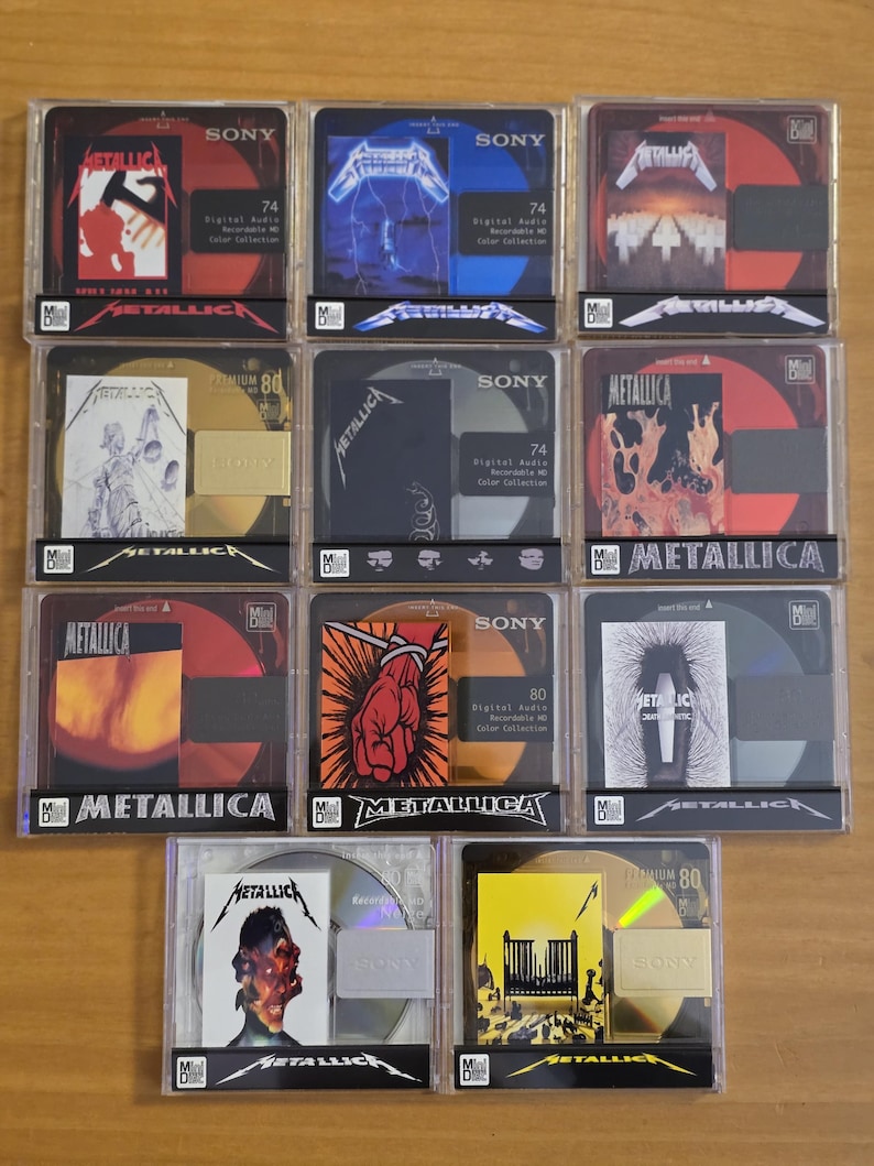 Metallica - Studio Album Discography - Custom Minidisc Set - Etsy