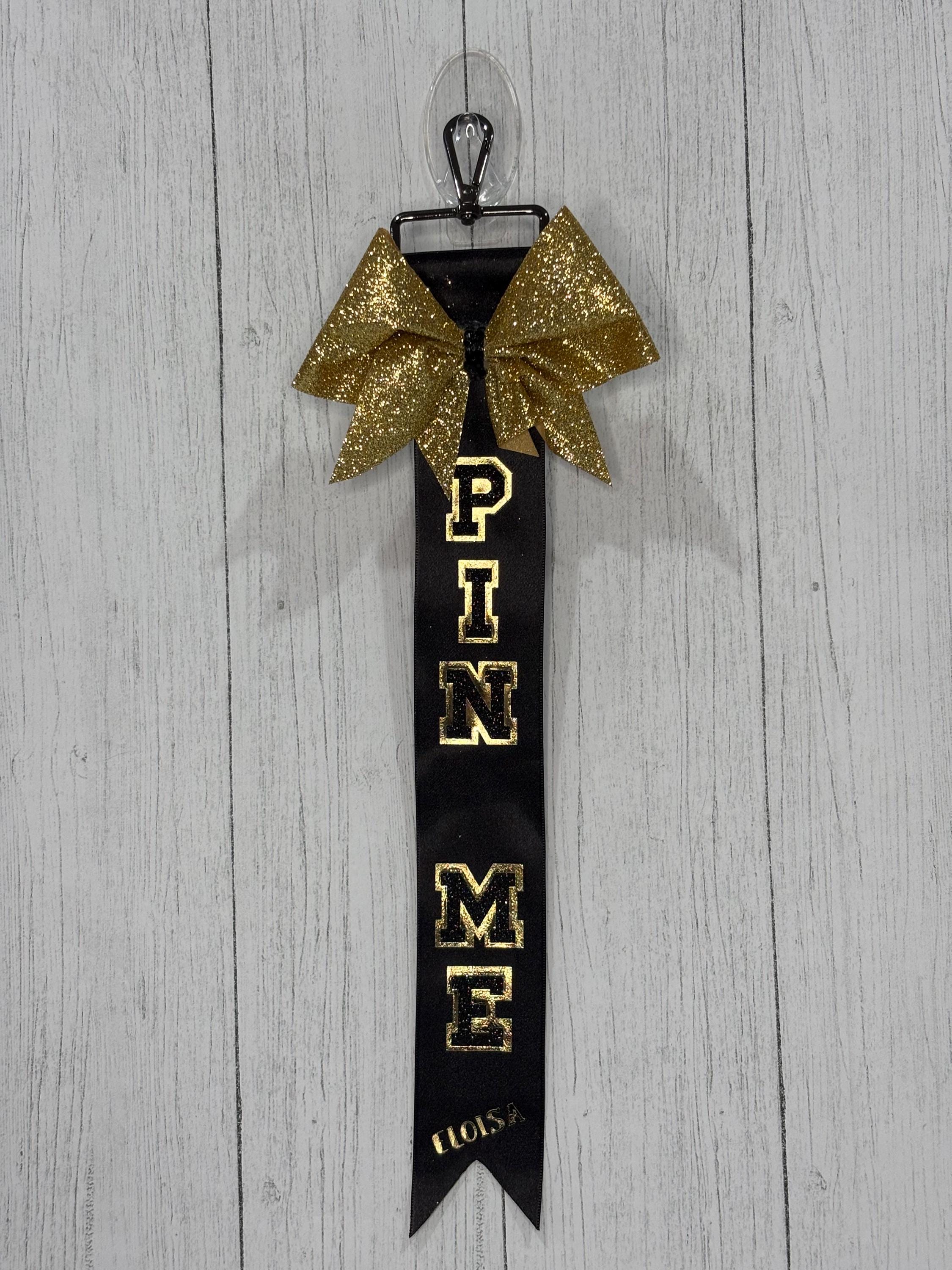 Deluxe Cheer Pin Me Ribbon PLUS 5 FREE Deluxe Cheer Pins - Etsy
