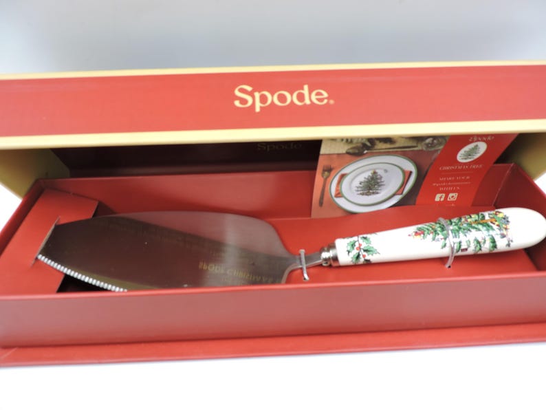 Spode Christmas Tree Tea Spoon , Cake Server, Salad Server, Spreader ...