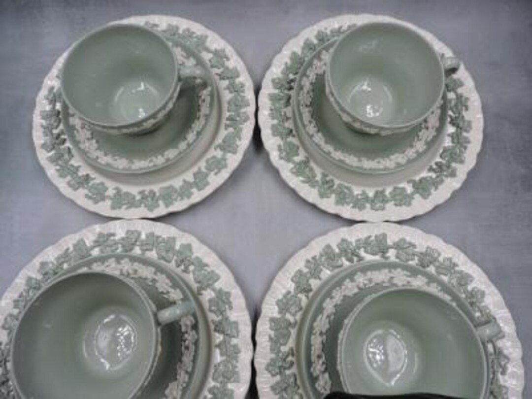 Wedgwood Queens Ware Celadon Green Mix Pattern 12pcs - Etsy